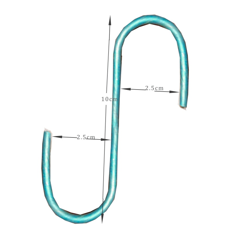 Simple Hooks Plain S hooks handmade Blue Australian Wire – Eco Aus Liners