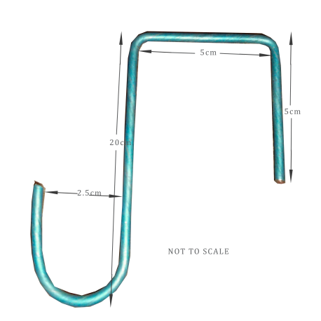 Square hooks Handmade Australian Blue 4mm wire – Eco Aus Liners